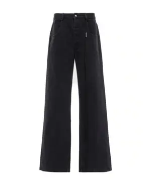 ANN DEMEULEMEESTER Logo Plaque Wide-leg Jeans