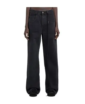 ANN DEMEULEMEESTER Logo Plaque Wide-leg Jeans