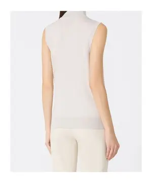 Max Mara Wool Yarn Gilet - White