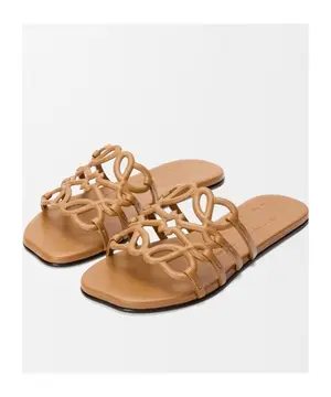 Loewe Petal Anagram Slides - Camel
