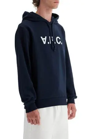 A.p.c. Logo Printed Drawstring Hoodie - Black