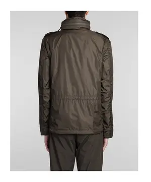 Aspesi Minifield Logo Patch Hooded Jacket - Black