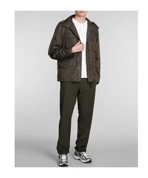Aspesi Minifield Logo Patch Hooded Jacket - Black