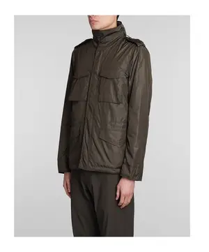 Aspesi Minifield Logo Patch Hooded Jacket