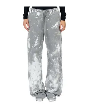 MAISON MARGIELA Drawstring Painted Trousers - Gray