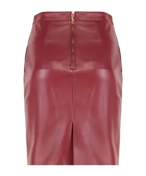 Saint Laurent High-waisted Leather Midi Skirt