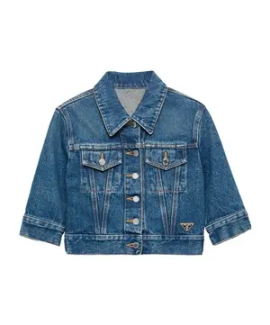 Prada Denim Button-up Mini Jacket