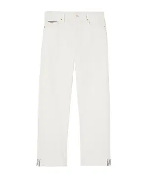 Gucci Vintage Logo Printed Selvedge Jeans - White