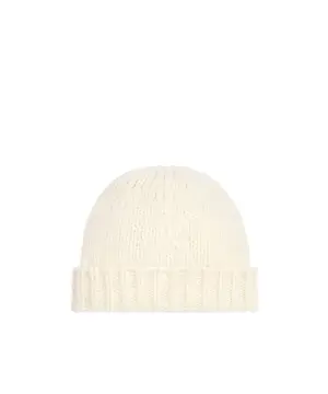 Celine Cashmere And Silk Triomphe Beanie - Off White