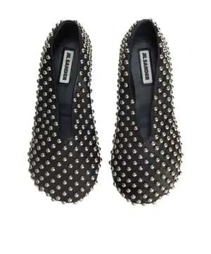JIL SANDER Studded Ballerina Flats