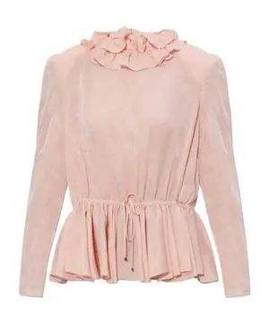 Chloé Ruffle Detailed Drawstring Top