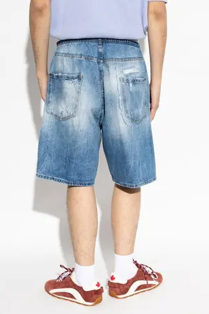 Dsquared2 Distressed Surfer Denim Shorts - Blue
