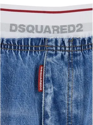 Dsquared2 Surfer Distressed Denim Bermuda Shorts