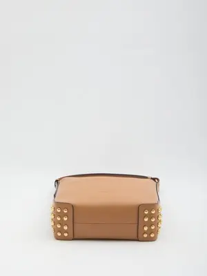 TOD'S Mini Studded Shoulder Bag - Brown
