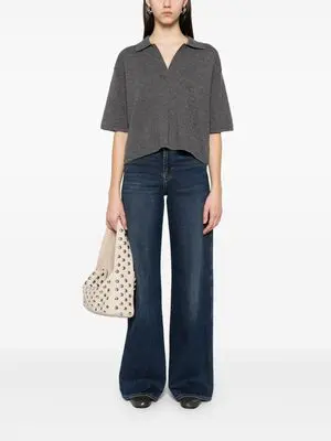 7 For All Mankind Wide Leg Jeans - Blue