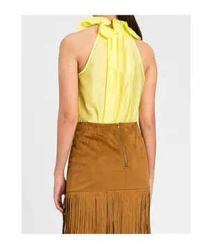 TWINSET Sleeveless Ruffled Halter Top