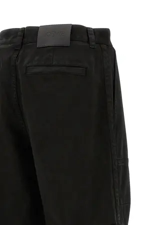 Loewe Straight-leg Cargo Trousers - Black