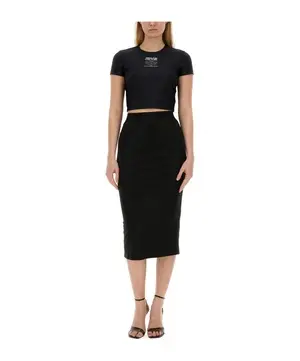 Versace Embellished Midi Skirt