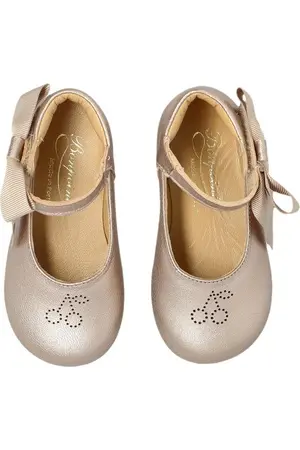 Bonpoint Round Toe Casual Shoes With Bow Detailing