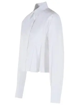 Sportmax Certo Cropped Poplin Shirt - Optical White