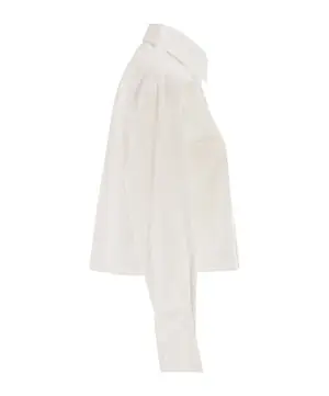 Sportmax Certo Cropped Poplin Shirt - Optical White