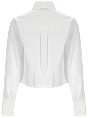 Sportmax Certo Cropped Poplin Shirt - Optical White