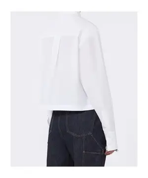 Sportmax Certo Cropped Poplin Shirt - Optical White
