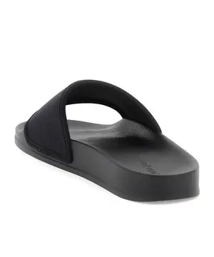Palm Angels Flame Monogram Printed Round Toe Slides