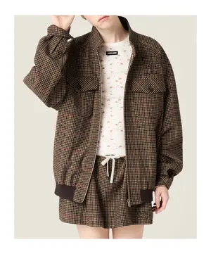 Miu Miu Checked Mini Skirt