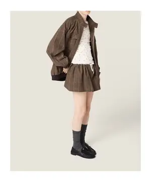 Miu Miu Checked Mini Skirt