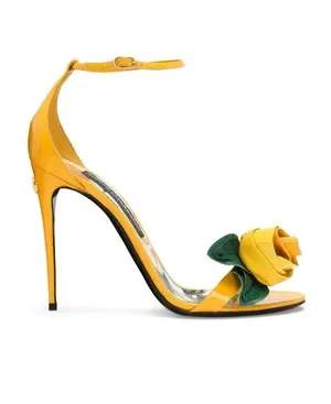 DOLCE & GABBANA Dolce & Gabbana Floral Embellished High Heel Sandals