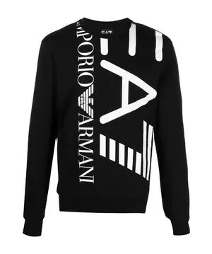 EA7 Logo Print Crewneck Sweatshirt