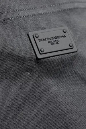 Dolce & Gabbana Logo Plaque Shorts - Grey