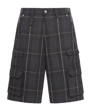 Dior Checked Cargo Shorts - Black