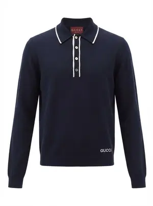 Men's Gucci Long Sleeve Polos