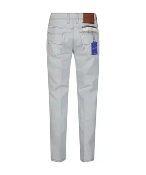 Jacob Cohen Logo Patch Straight-leg Jeans - Gray