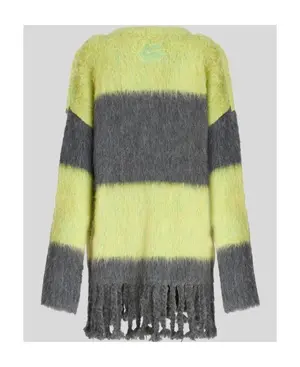 Etro Crewneck Long-sleeved Cardigan With Tassel Detail