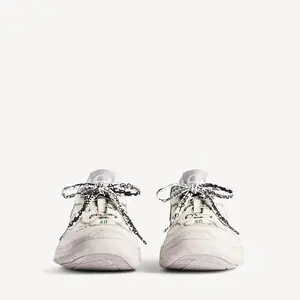 Balenciaga Hamptons Medium Distressed Sneakers - Beige/green