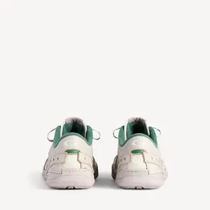 Balenciaga Hamptons Medium Distressed Sneakers - Beige/green