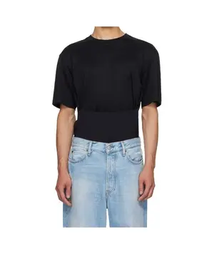MUGLER Ribbed Round-neck T-shirt