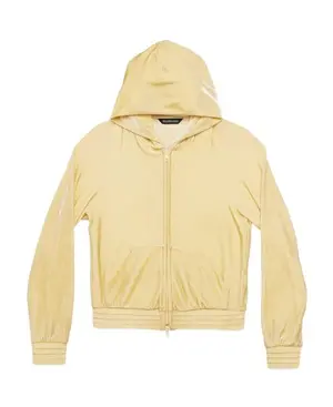 Balenciaga Bb Paris Strass Zip-up Hoodie - Cream