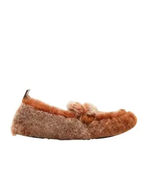 Acne Studios Shearling Loafers - Brown