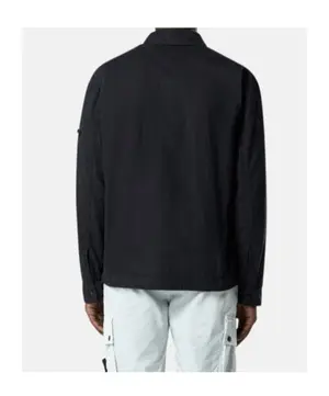 Stone Island Logo Patch Pocket Detail Shirt - Blue