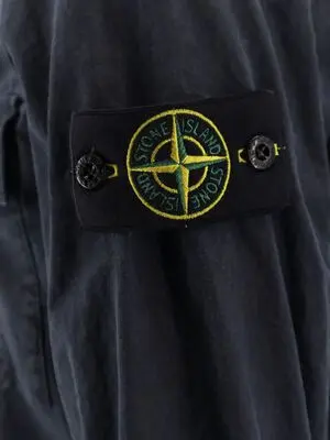 Stone Island Logo Patch Pocket Detail Shirt - Blue