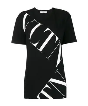 Valentino Garavani Logo Printed T-shirt - Black
