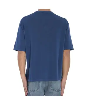ROBERTO COLLINA Ribbed Crewneck Short Sleeve Knitwear
