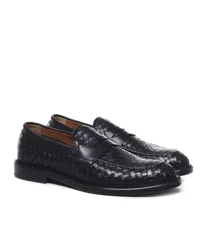 DOUCAL'S Woven Penny Loafers