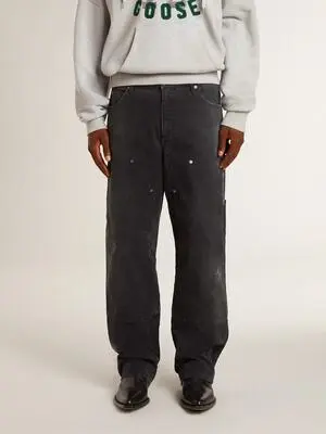 GOLDEN GOOSE Straight Leg Distressed Pants