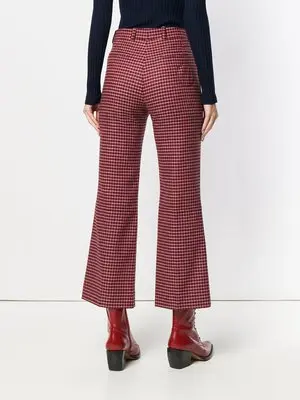 Chloé Checked Cropped Flare Pants