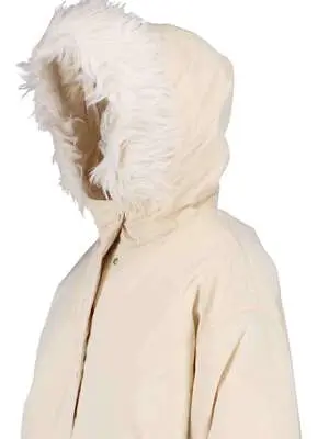 JIL SANDER Hooded Jacket With Faux Fur Trim